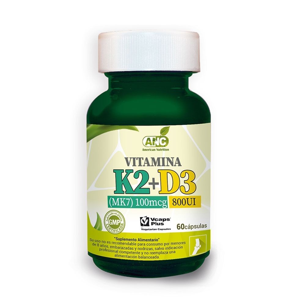 Vitaminas K2 y D3 para Huesos 60 Cápsulas ¡Buen Precio! | Farmacia Mapuche
